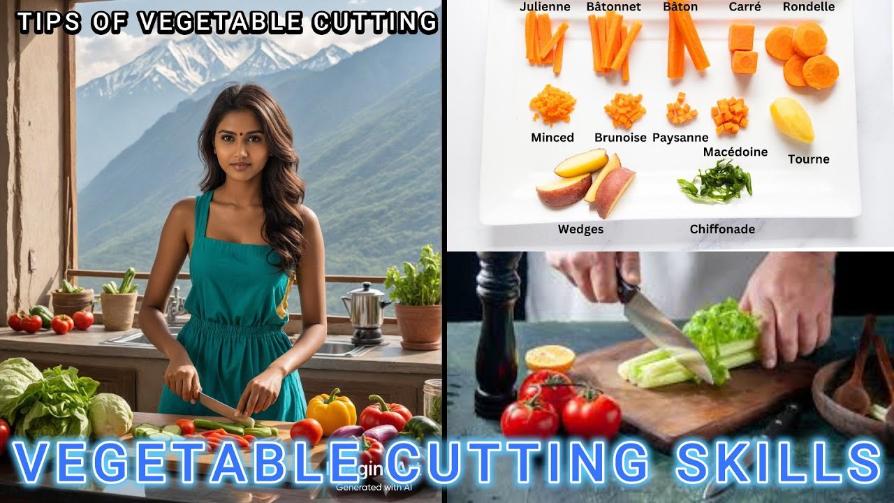 Vegetable cutting skills - YouTube