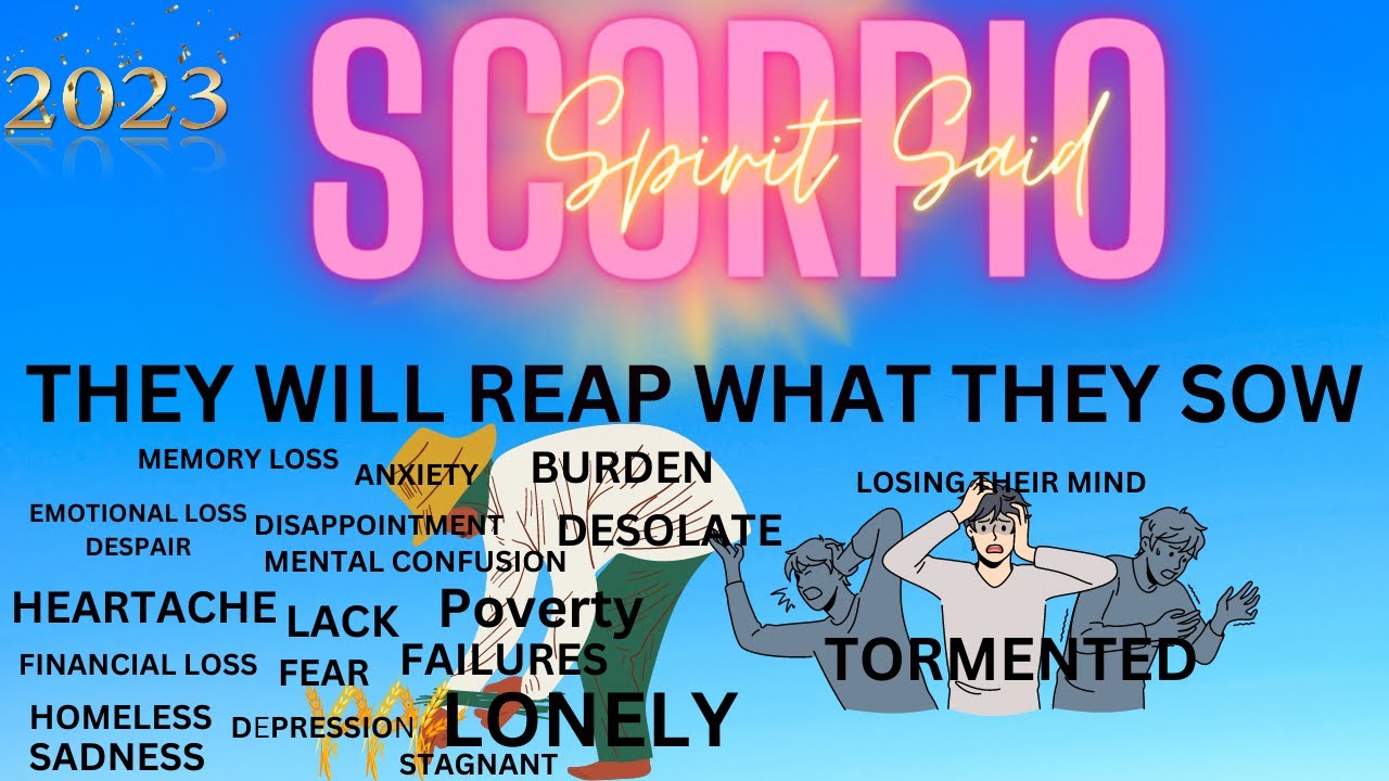 SCORPIO ♏ 🚨THEY WILL REAP WHAT THEY SOW💯‼️A MUST SEE 👀#scorpiotarot # ...
