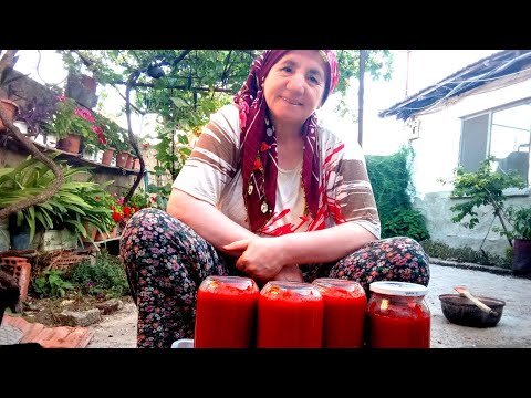 Pazardan Aldığım 10 Kilo Domatesten Kahvaltılık Sos Hazırladım!