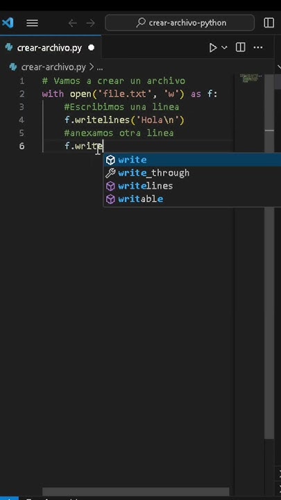 Crear archivo de texto en python - YouTube