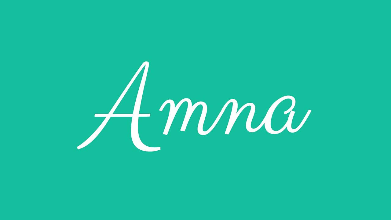 Learn how to Sign the Name Amna Stylishly in Cursive Writing - YouTube