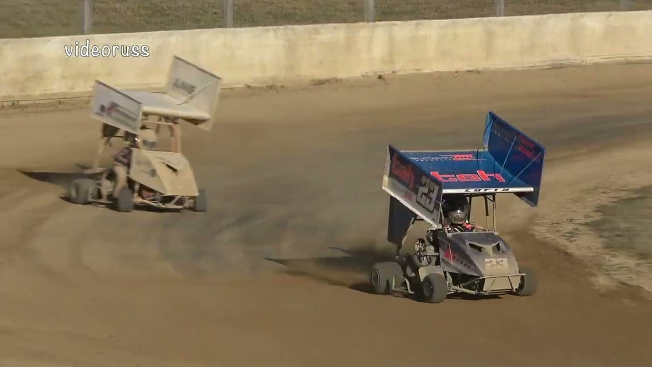 Speedway Racing. Outlaw Karts NSW TITLE 6 -8 -22 A Main - YouTube