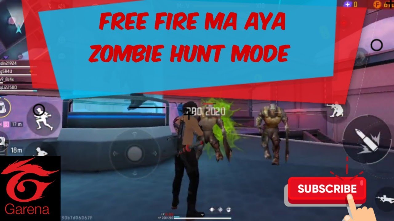 Free Fire MA Aya Zombie Hunt Mode How to play free fire in zombie hunt ...