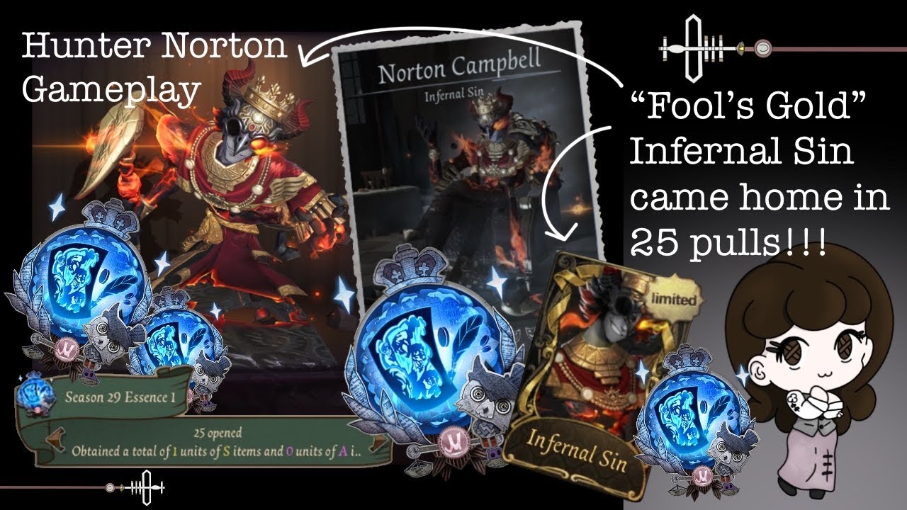 Identity V [Hunter QM] | "Fool's Gold" Infernal Sin Gameplay!!! - YouTube