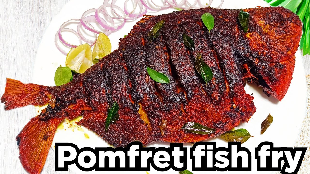 Pomfret fish fry recipe | pomfret masala fish fry | masala fish fry ...