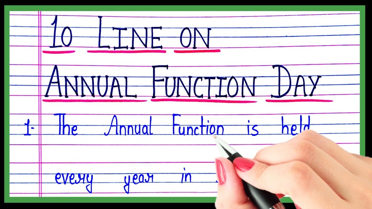 10 lines on annual function day | Essay on annual function day in ...