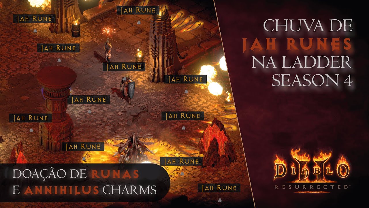 Chuva de Jah Runes na Ladder Season 4 do Diablo II: Resurrected (D2R ...