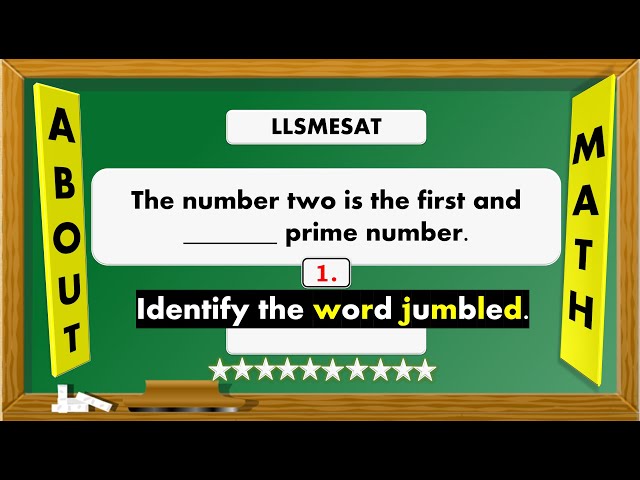 Jumbled Letters And Numbers