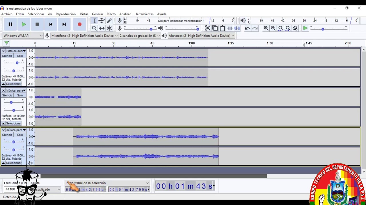4 EDICIÓN Y EFECTOS EN UN ARCHIVO DE AUDACITY - YouTube