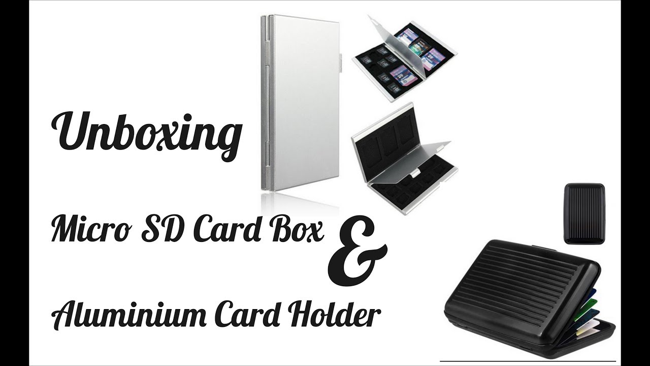 Unboxing Card Holder anti RFID & Aluminium Micro/SD Card Storage Box ...
