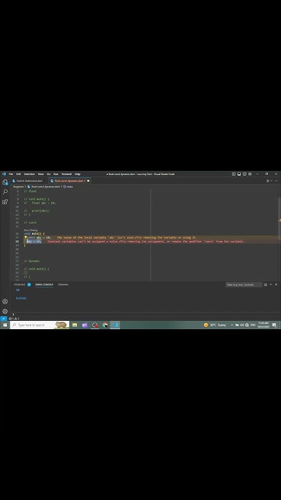 Final VS Const | #dart #dart #flutter #appdevelopment - YouTube