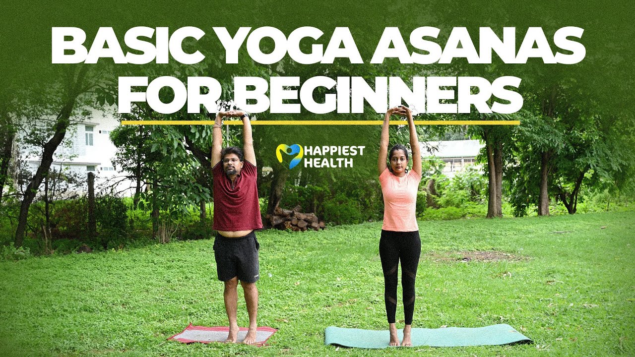 Three standing yoga asanas for beginners - YouTube