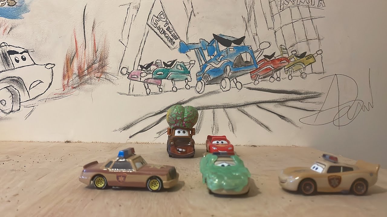 Disney Cars Mattel Deputy Hazard Lightning McQueen with slime! - YouTube