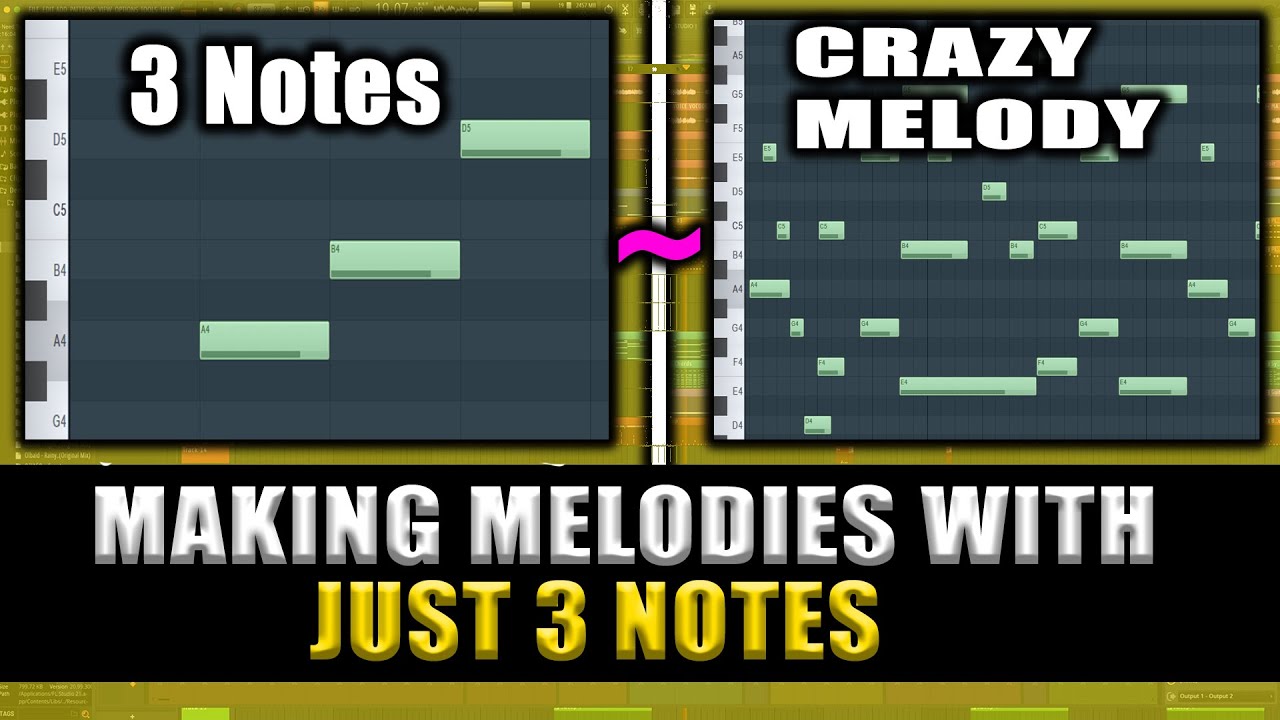 MAKE BEAUTIFUL MELODIES USING 3 NOTES! How to make Melodic Beats On FL ...
