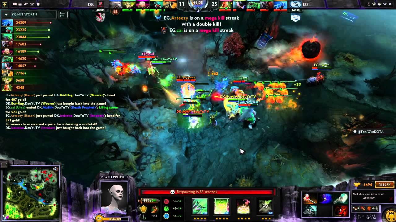 Dota 2 - TI4 Highlights - DK vs EG - Game 1 Main Event - Upper Bracket - YouTube