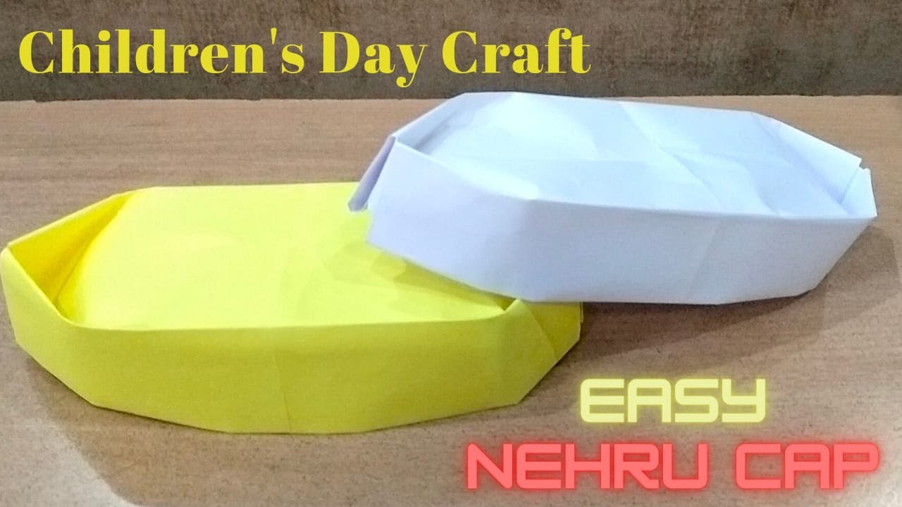 Nehru Topi-Easy Method / Children's Day Craft / DIY Paper Cap / School ...
