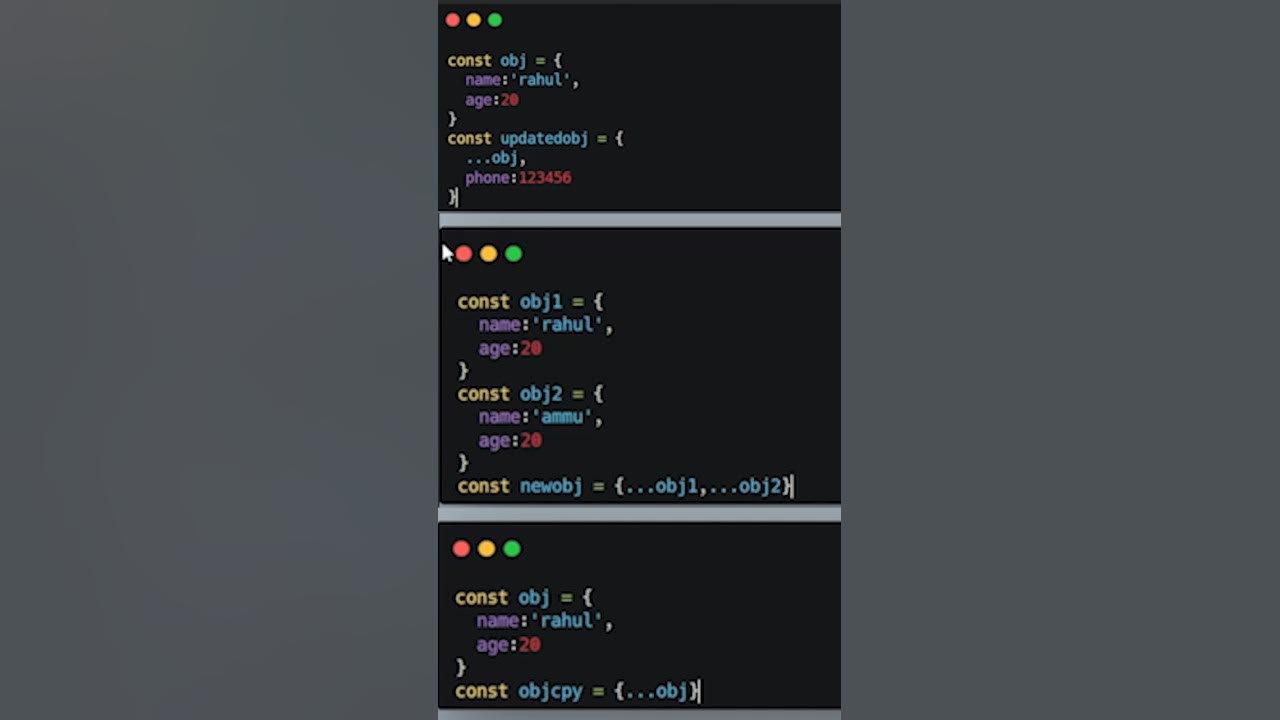 This JS operator has a lot of use cases. Spread operator #shorts #short #javascript - YouTube