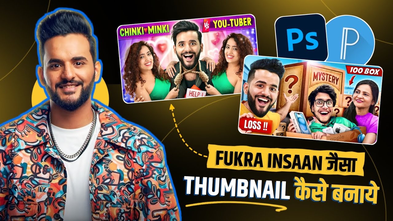 Fukra Insaan Jaisa Thumbnail Kaise Banaye In Mobile || How To Edit ...