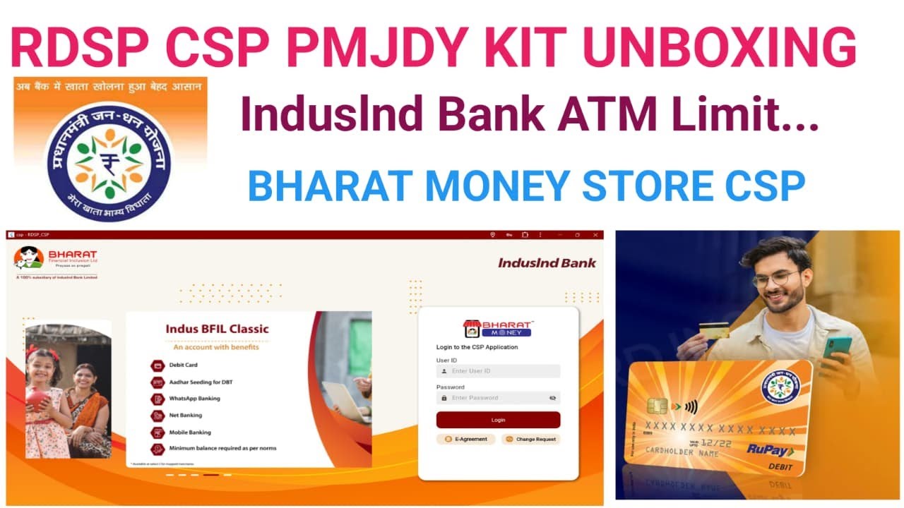 RDSP CSP PMJDY ACCOUNT KIT UNBOSING | INDUSLND BANK PMJDY ACCOUNT OPEN ...