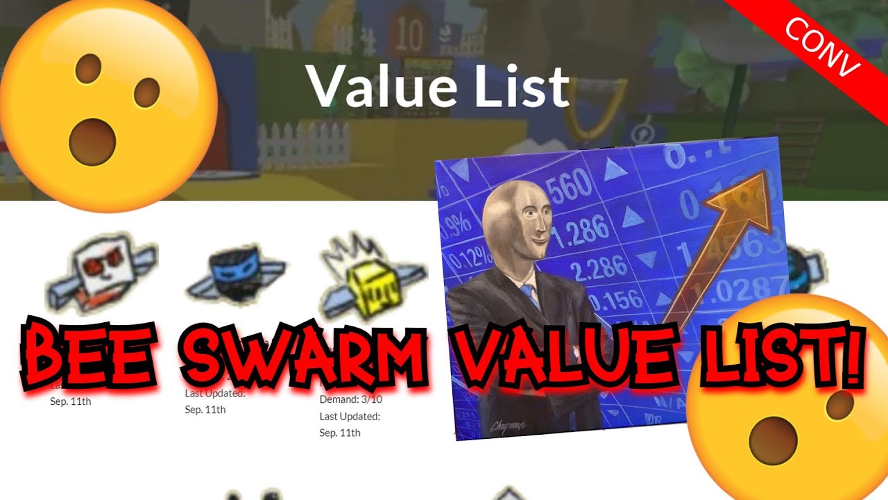 So I FINALLY Made A BEE SWARM SIMULATOR VALUE LIST..! - Bee Swarm Trading - YouTube