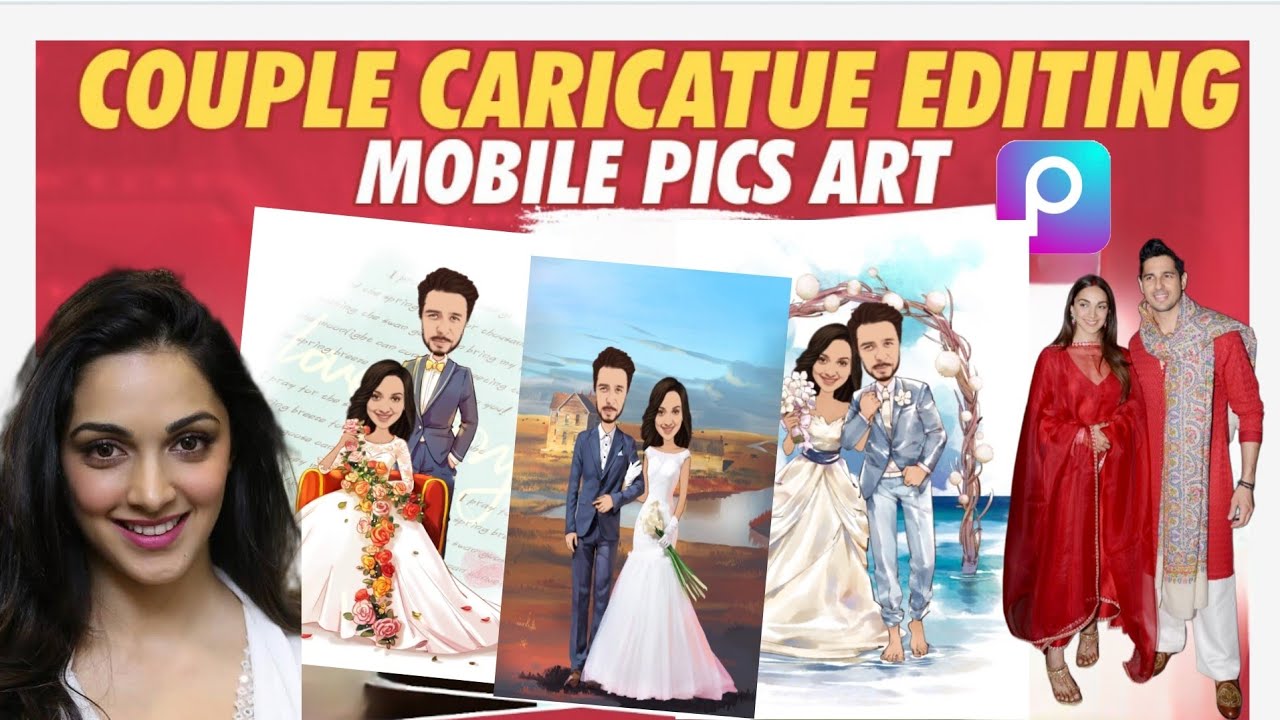 Cartoon photo editing|Couples carricature photo editing - YouTube
