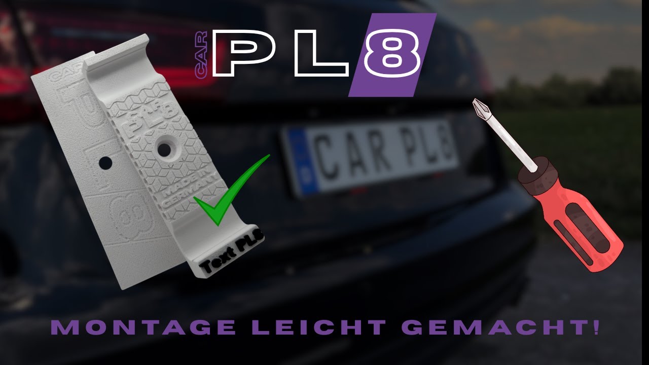 Car PL8 Montage – So einfach baust du deinen Kennzeichenhalter an - YouTube