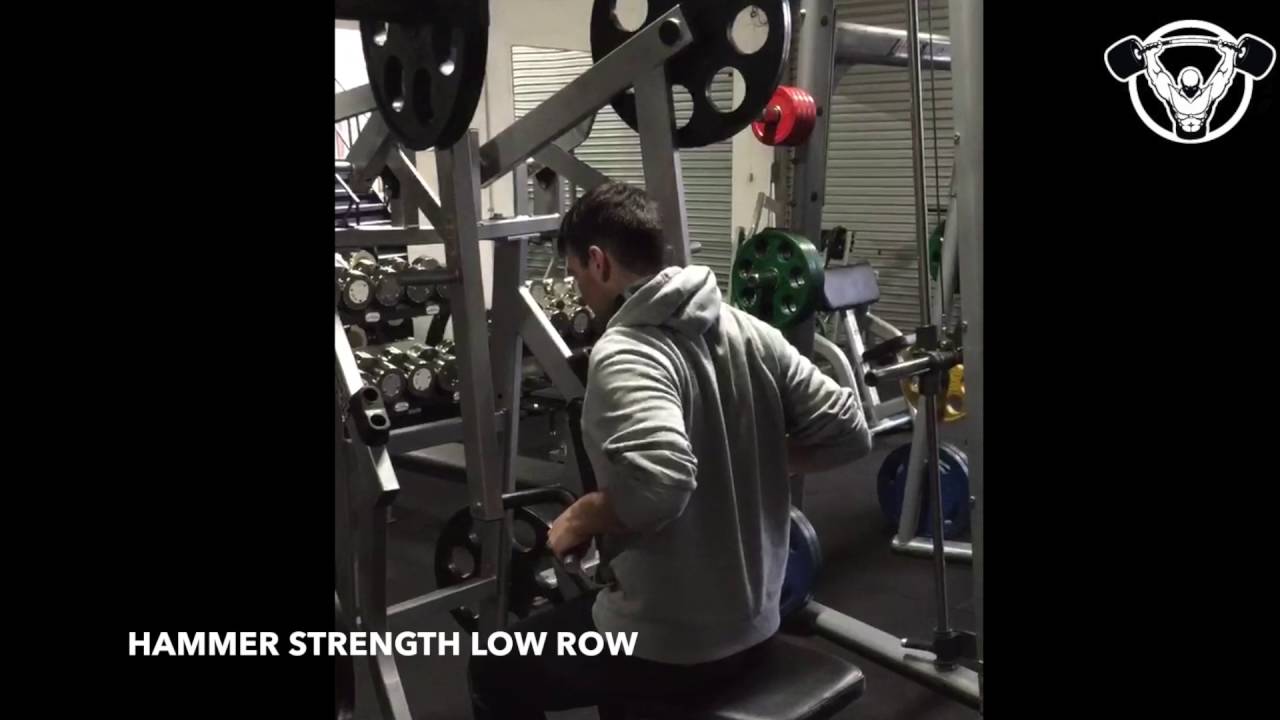 HAMMER STRENGTH LOW ROW - YouTube