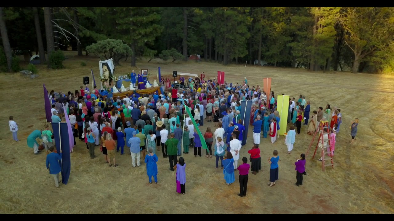 Aerial Video of Ananda Temple of Light Groundbreaking Ceremony - YouTube