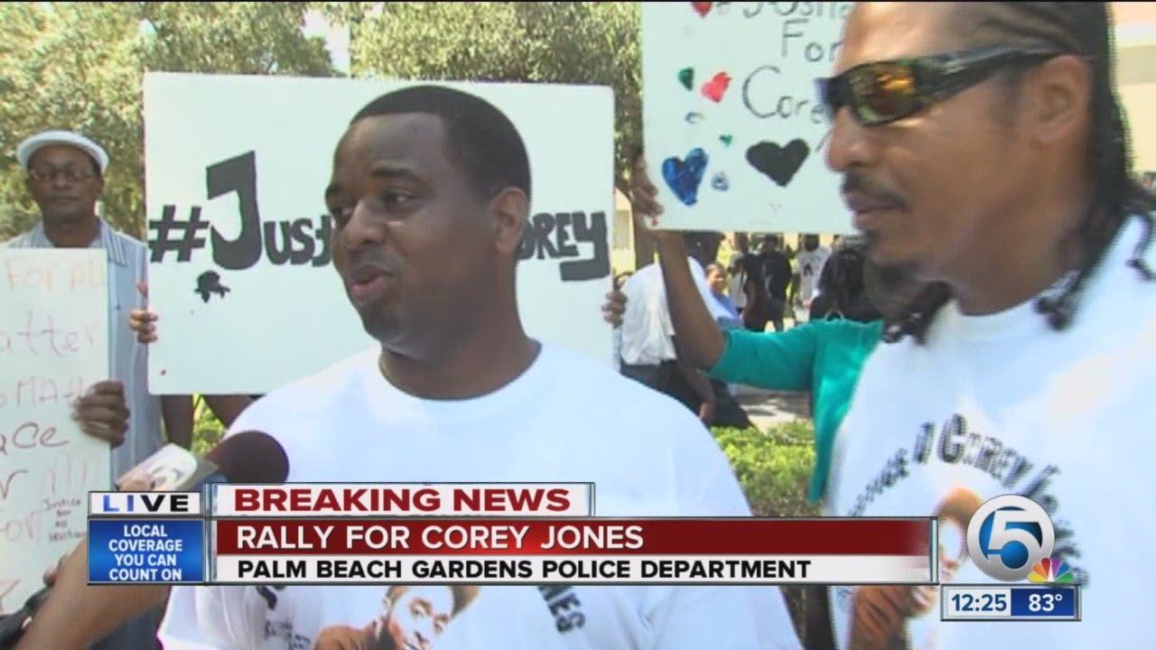 Rally held in Palm Beach Gardens for Corey Jones - YouTube