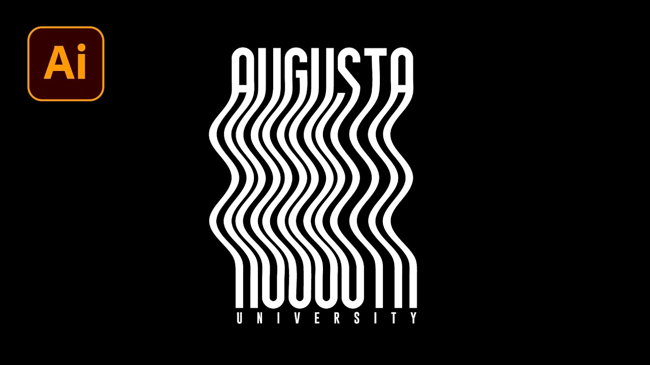 Wavy text effect in illustrator | Make with Mesh | Illustrator tutorial ...