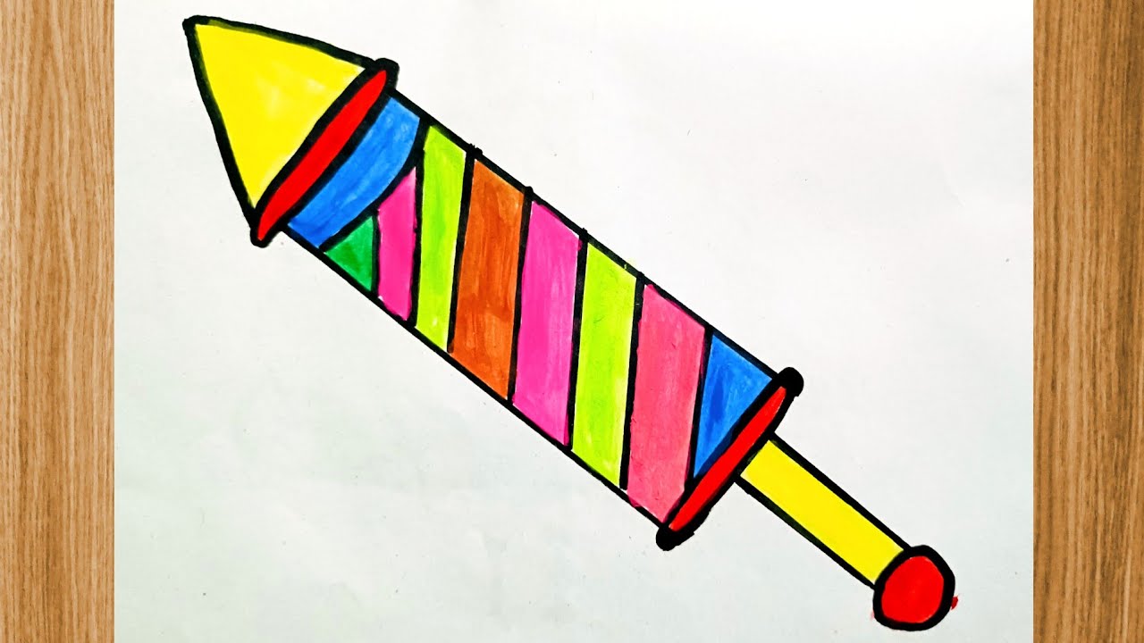 पिचकारी का चित्र बनाना सीखें आसानी से | How to Draw Holi Pichkari Easy ...