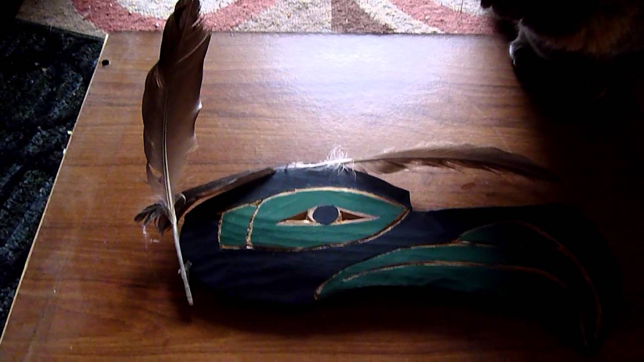 Seattle seahawk native art work - YouTube