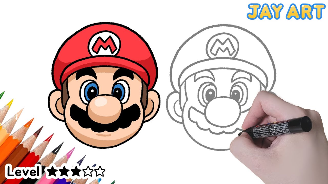How to Draw Super Mario | Step by Step (JAY ART) - YouTube