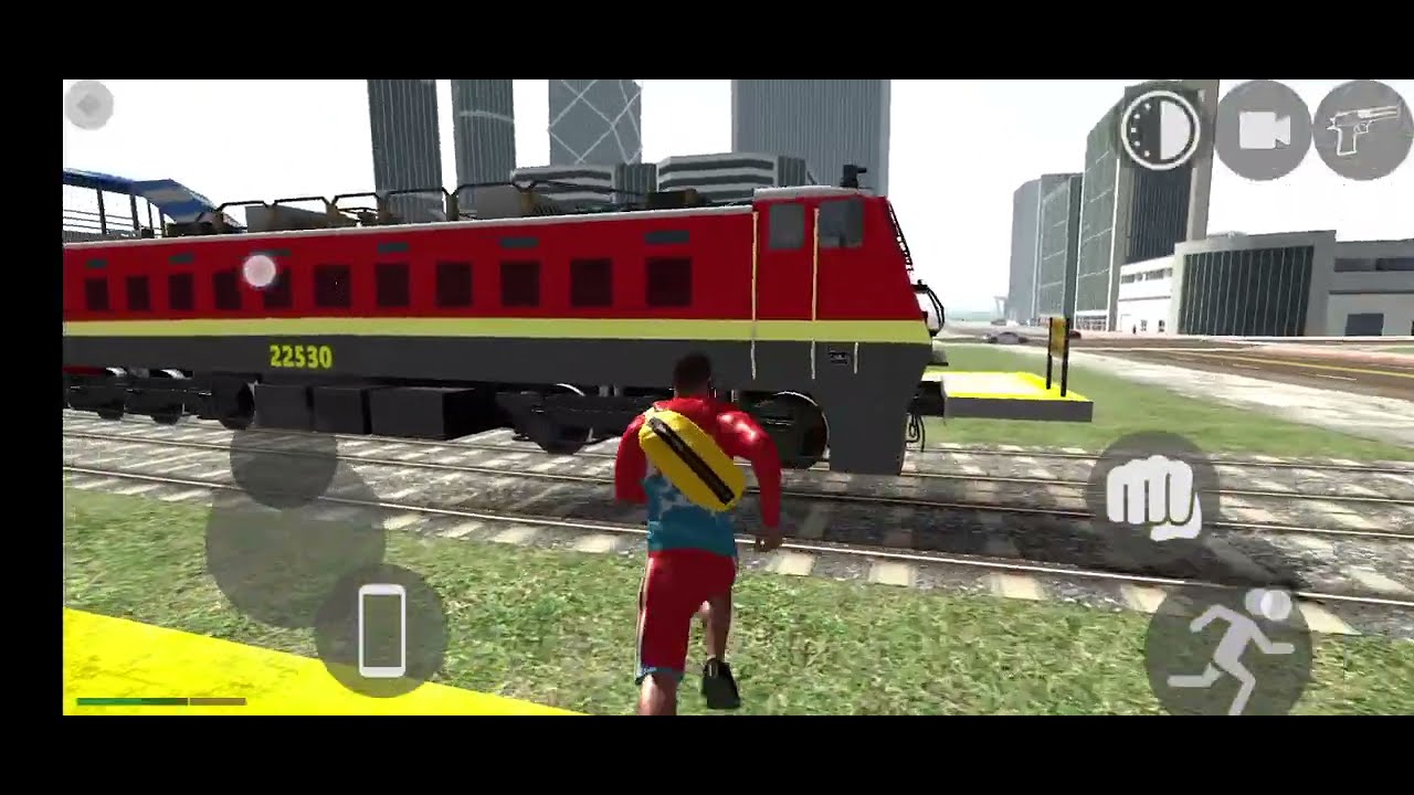 Tommy was running behind the train to jump in the train - YouTube