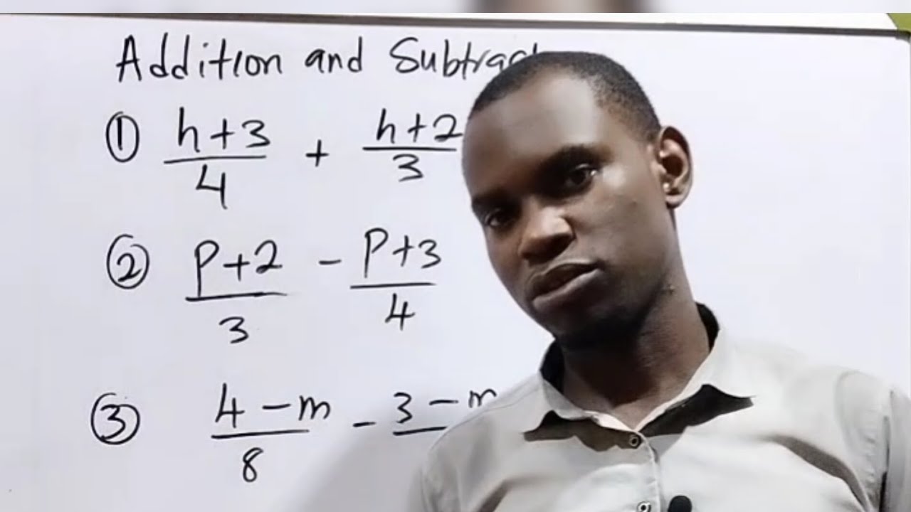 How to add fractions with binomial numerators. - YouTube