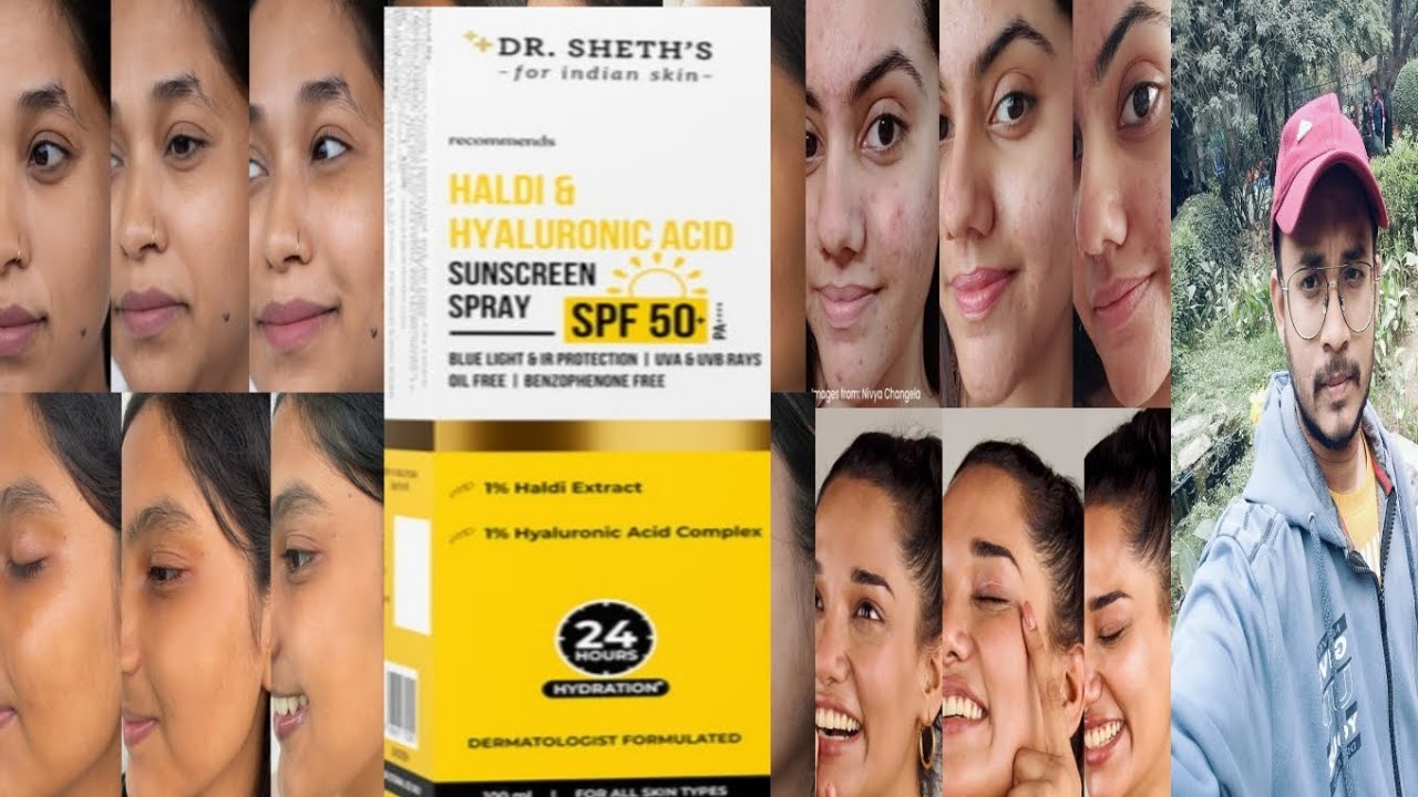 Dr Sheths Haldi Hyaluronic Acid Sunscreen Spray SPF 50 | Honest Review ...