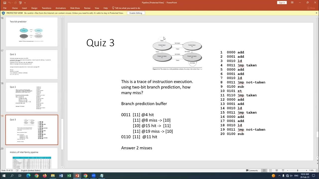 Computer Architecture: PIpeline: Branch prediction - YouTube