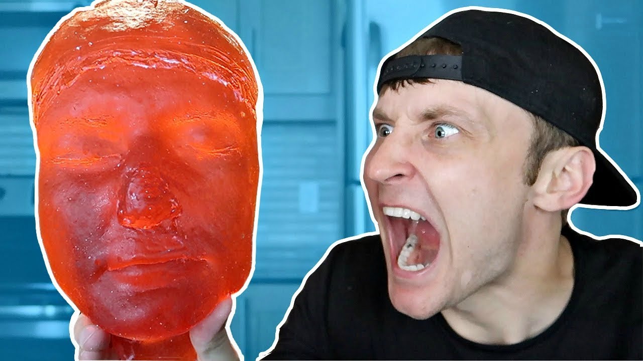 DIY GIANT GUMMY HEAD CHALLENGE!! (EDIBLE SOUR CANDY) - YouTube