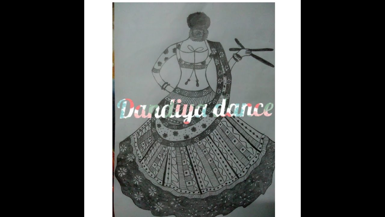 How to draw Dhandiya Dance Art Drawing | Pencil Sketch | Creative Art ...