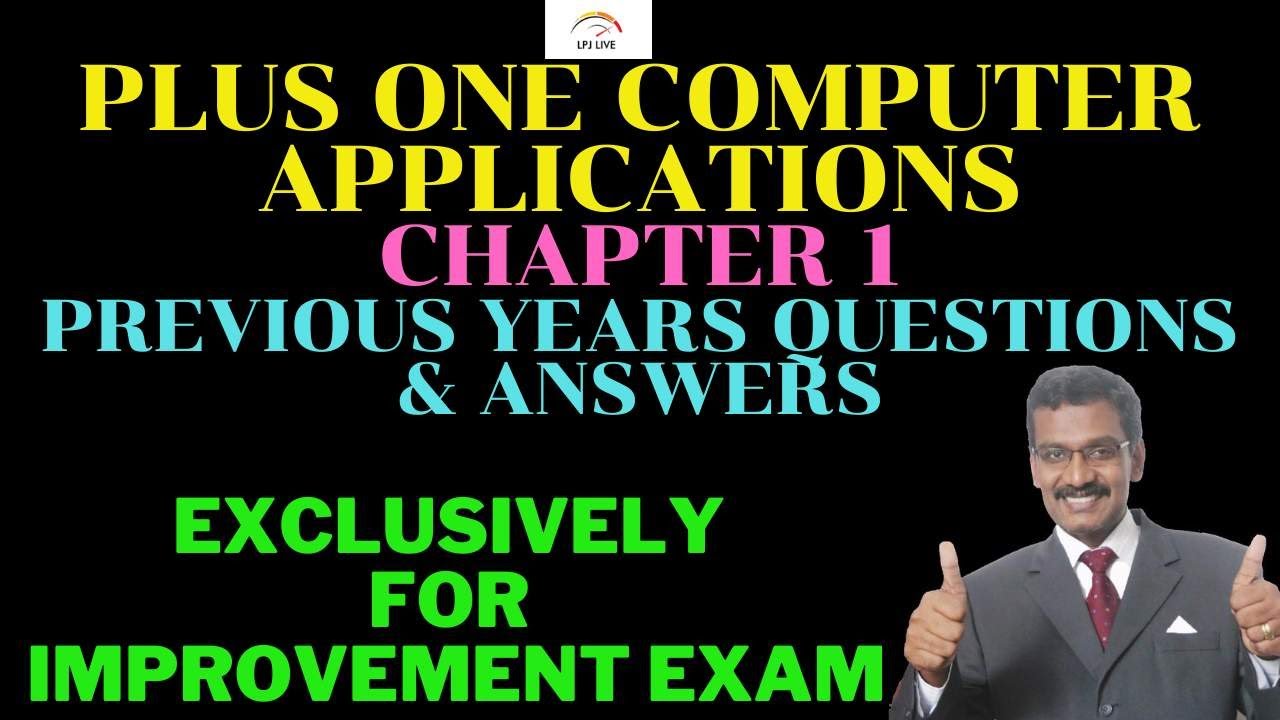 PLUS ONE COMPUTER APPLICATIONS QUESTION PAPER & ANSWERS|MALAYALAM ...