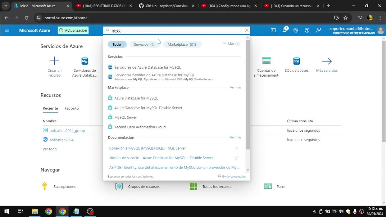 Configurando Php Y Mysql En Microsoft Azure Parte 12 Youtube