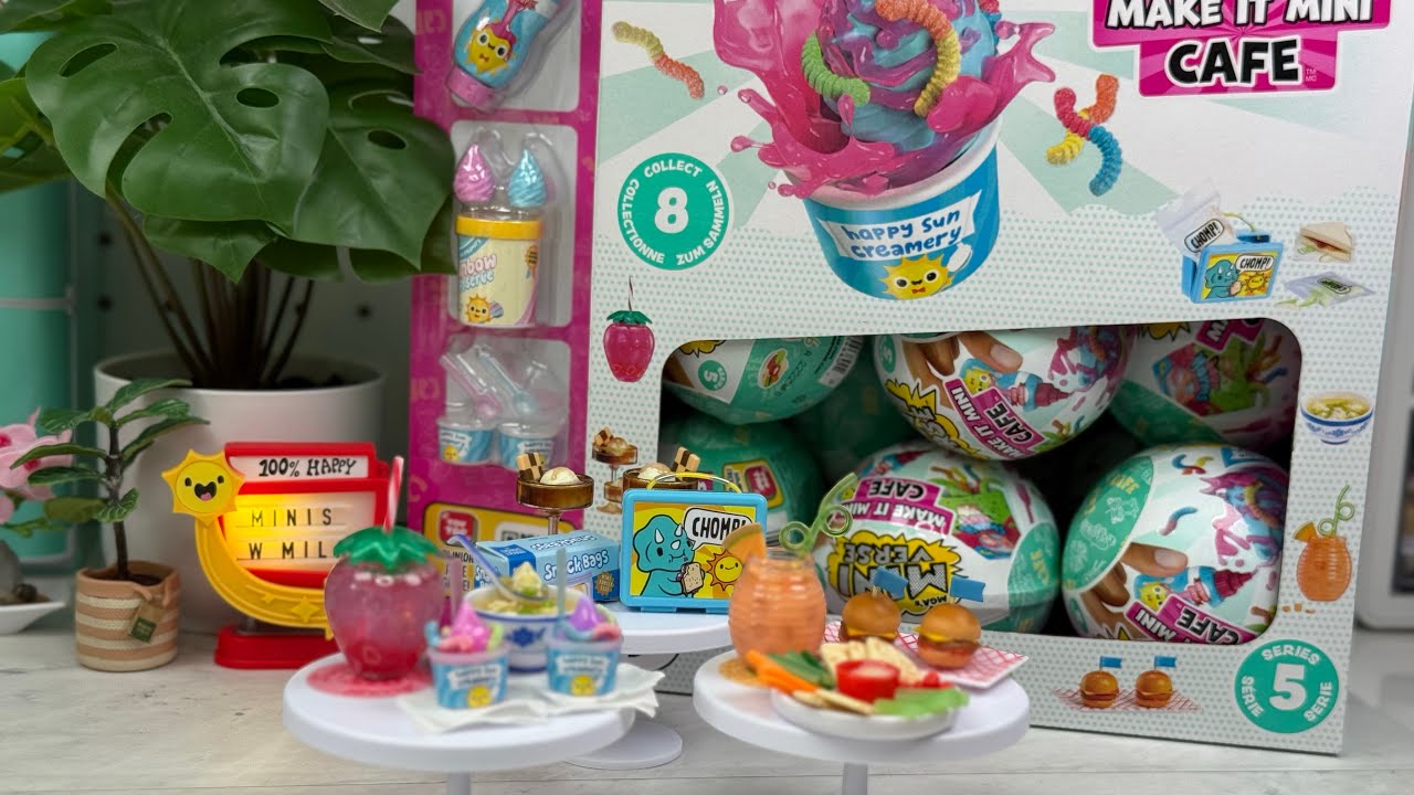 ASMR UNBOXING AND MAKE - MINIVERSE CAFE SERIES 5 - YouTube