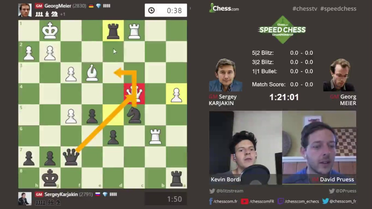 Speed Chess Championship - Le match Karjakin Meier en compagnie de ...