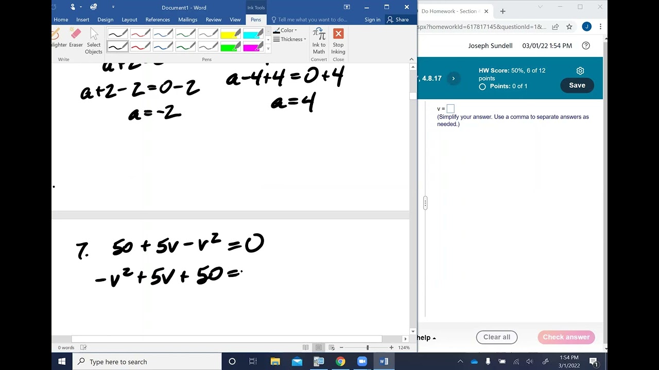 Transitional Algebra - Section 4.8 (Mar 1 Class Meeting) - YouTube