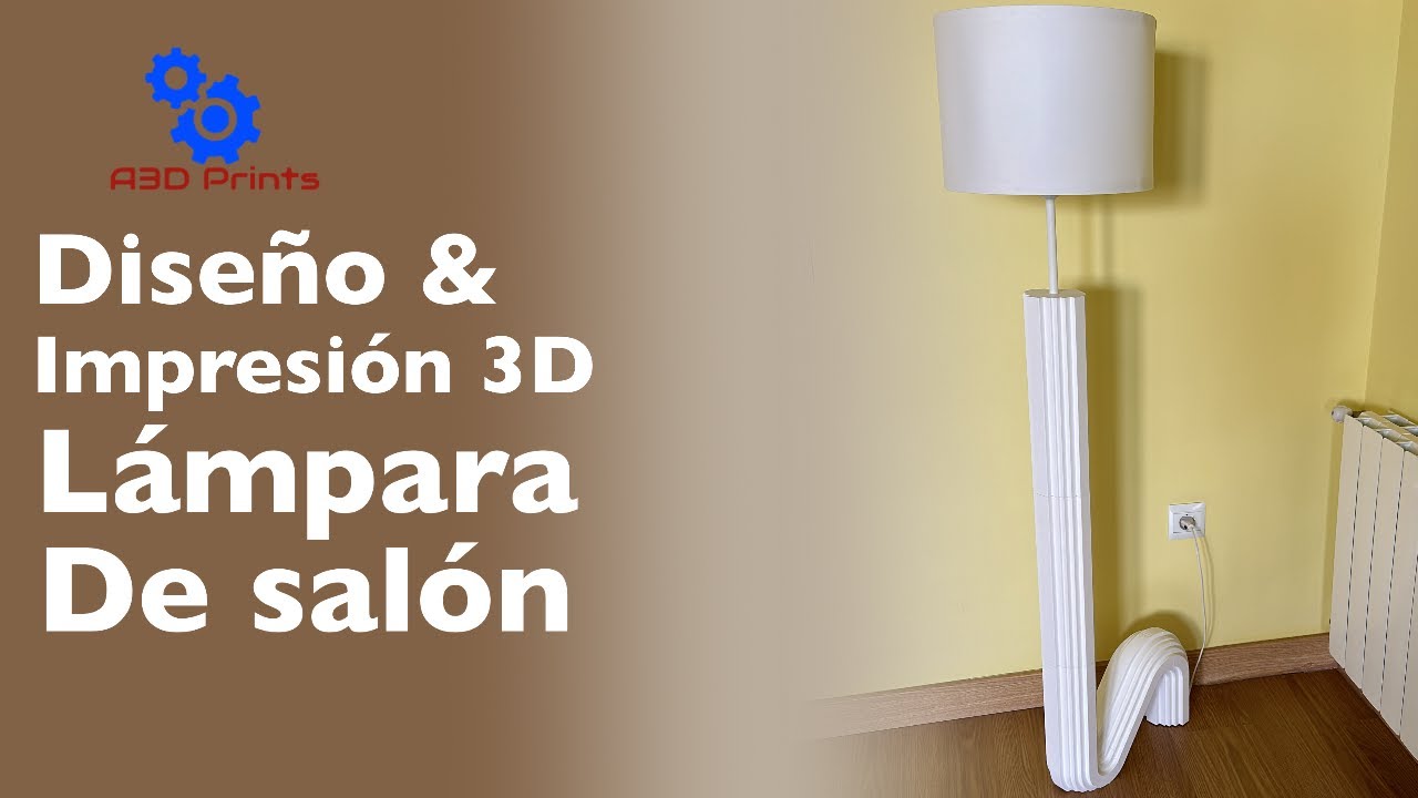 💡Diseño e imprimo en 3D mi propia lámpara de salon con más de 1 metro ...