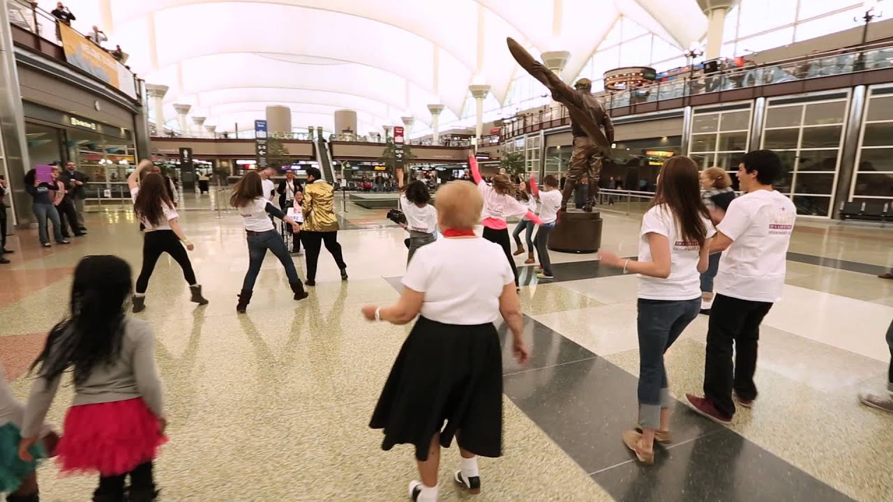 Elvis and the Flash Mob at DIA - YouTube