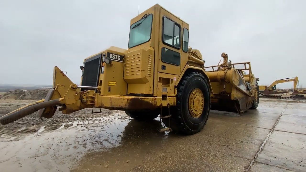 2005 Cat 637G, Motor Scraper, A03175, 360 Video - YouTube