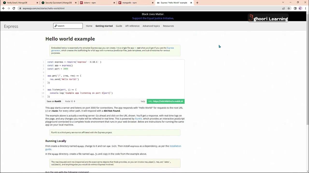 Lesson 2 Express Js Create And Mongodb Connection Part 1 Node Js Express Js Mongodb Shop