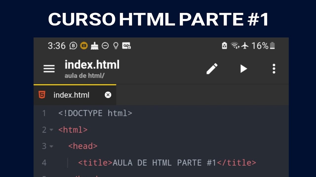 CURSO DE HTML #1 2024 ATUALIZADO | ESTRUTURA BÁSICAS - YouTube