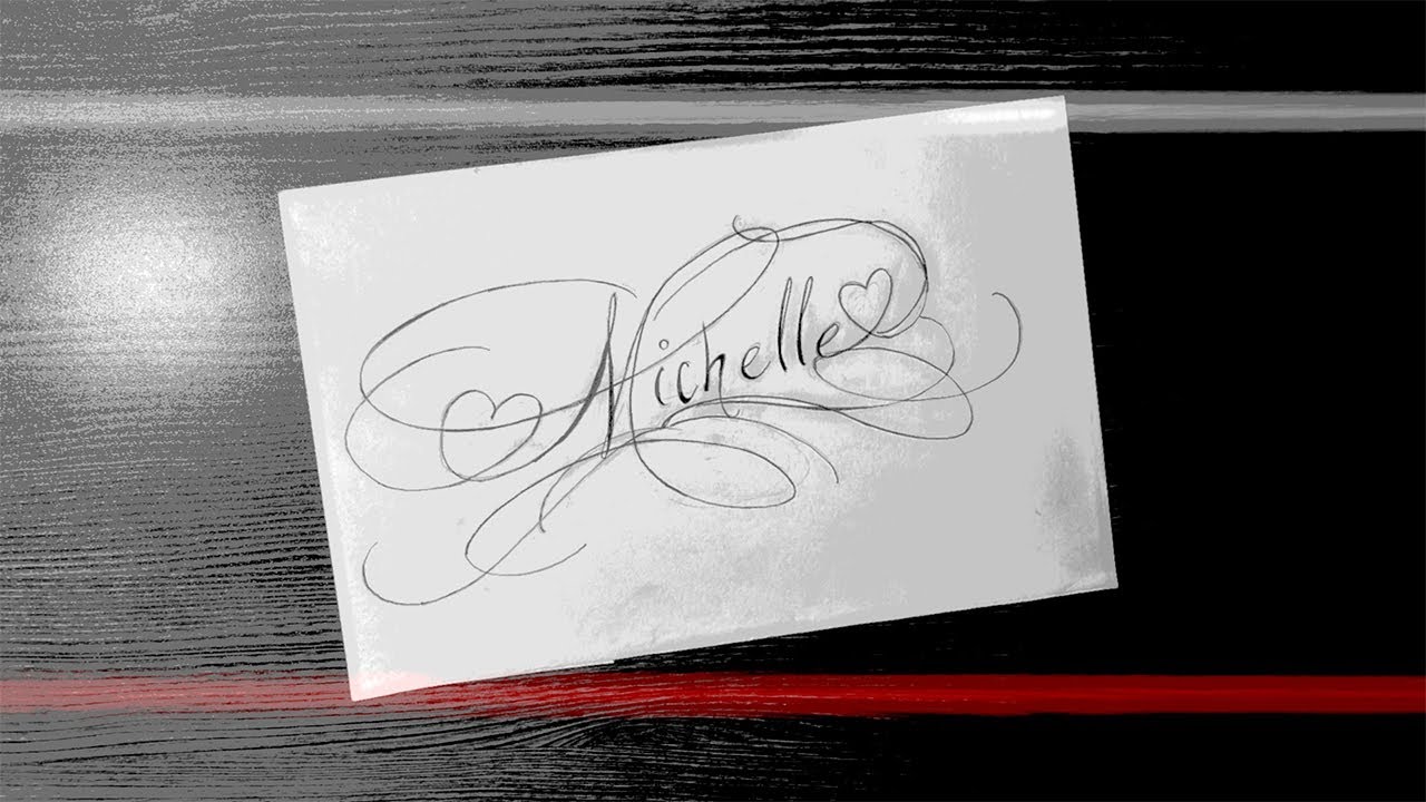 Nombre Michelle | Lettering con floritura - YouTube